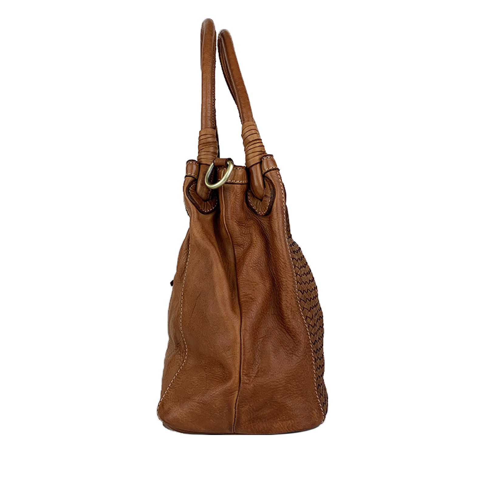 Ingtrosso Borse: Borsa a Spalla Vintage in Pelle Intrecciata