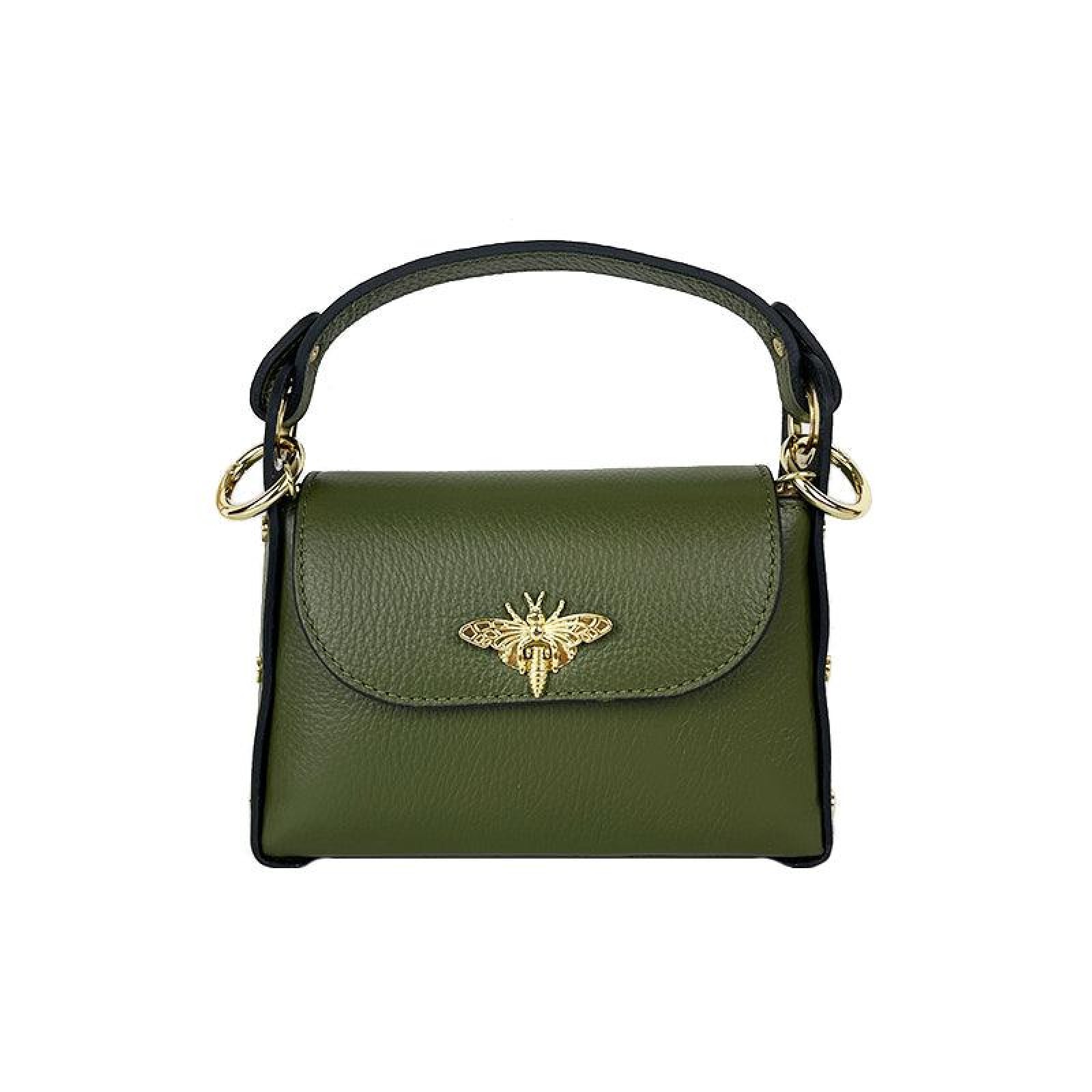 Online Distributor of Bags: Leather Mini Bag with Bee
